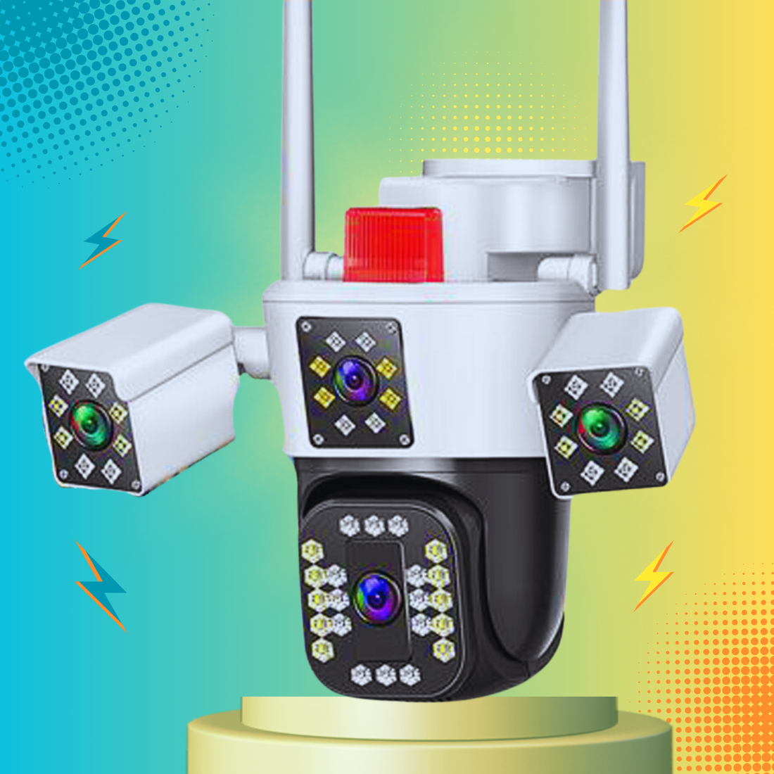 4 Lens Full HD Waterproof Color Night Vision WIFI Camera – CG Corporation